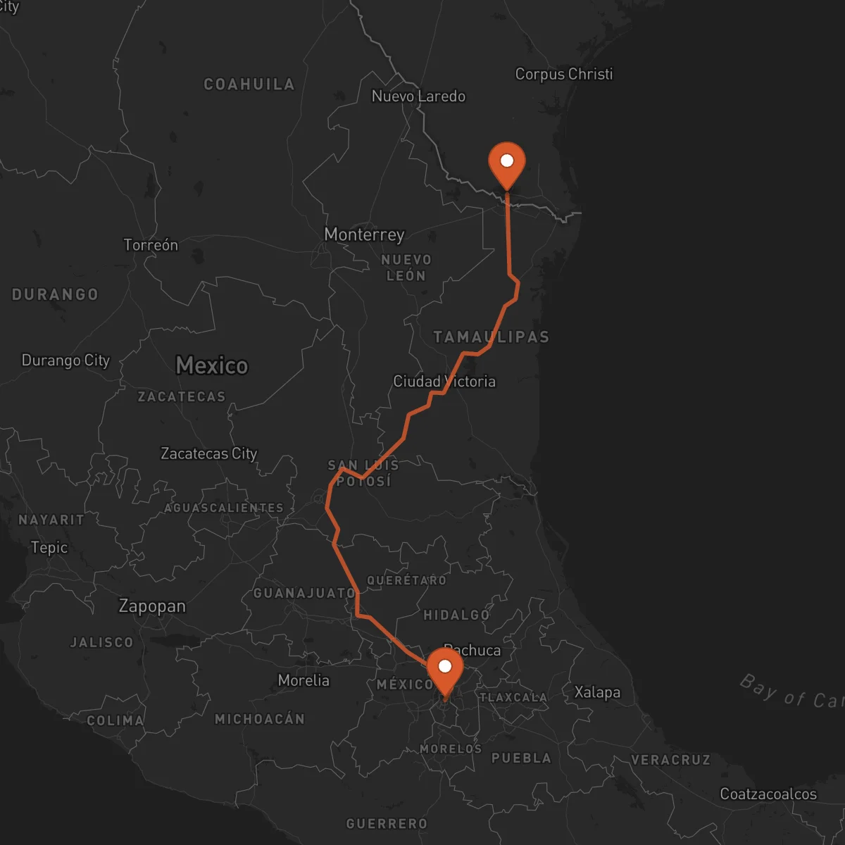 FTL Freight Transport McAllen to Mexico City | Control Terrestre