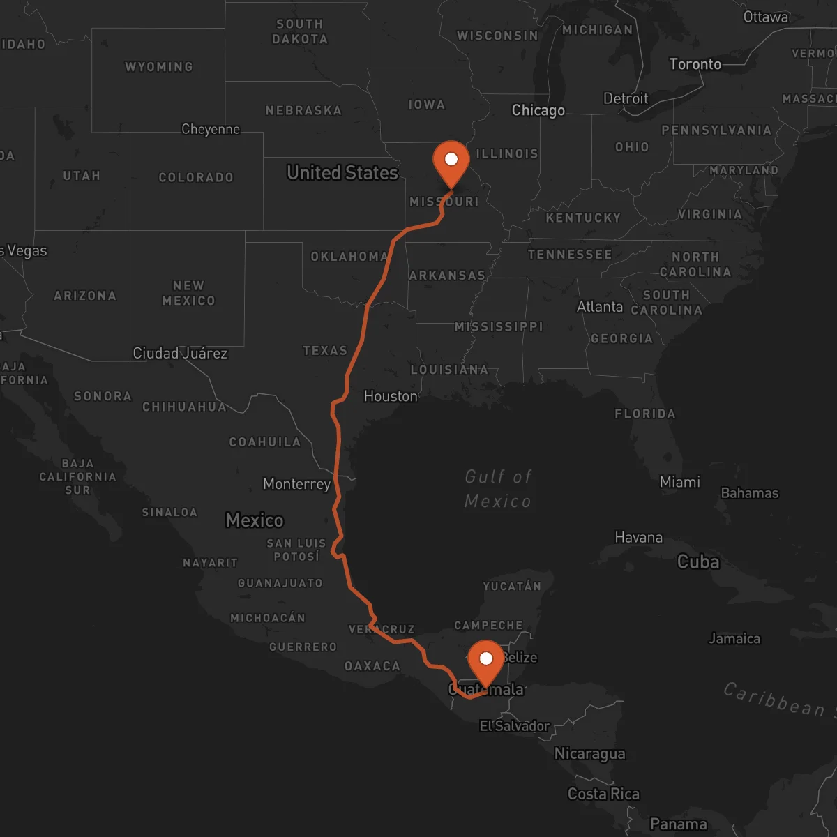 Freight Transport from Cobán to Jefferson City | Control Terrestre