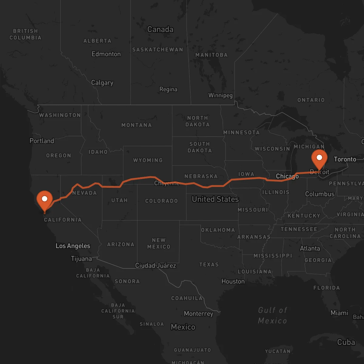 Freight Transport Oakland to Detroit | Control Terrestre FTL