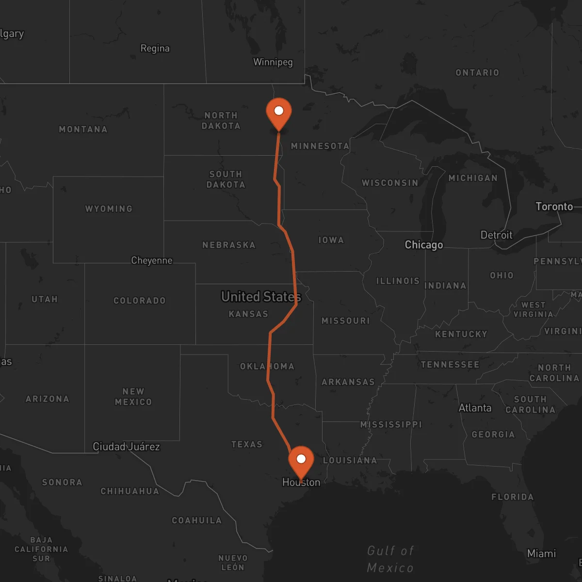 FTL Freight Transport Houston to Fargo | Control Terrestre