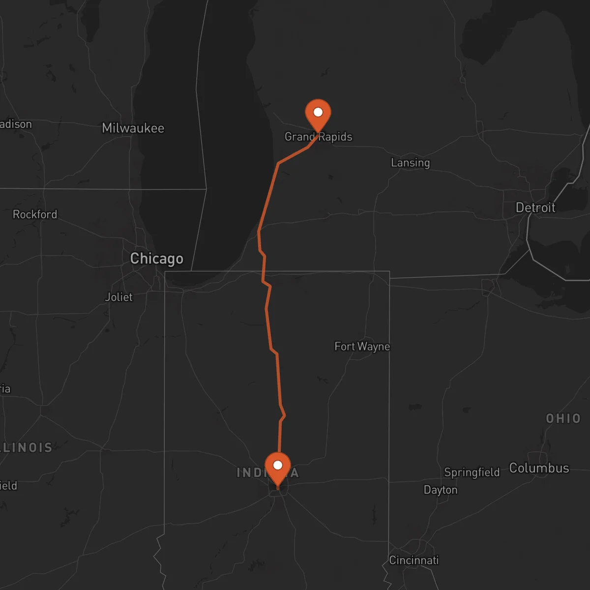 Freight Transport from Indianapolis to Grand Rapids | Control Terrestre