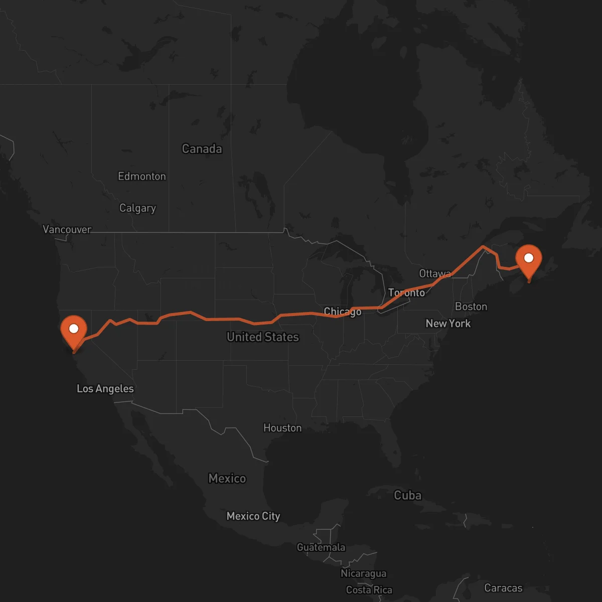 Freight Transport from Oakland to Halifax | Control Terrestre
