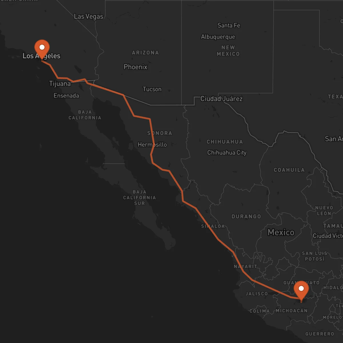 FTL Freight Transport Morelia to Long Beach | Control Terrestre